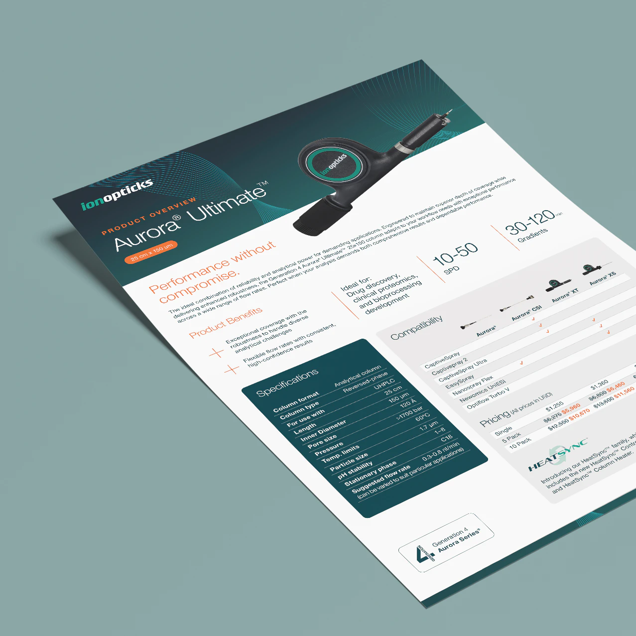 Product overview: Aurora Ultimate 25 cm x 150 μm UHPLC column - IonOpticks